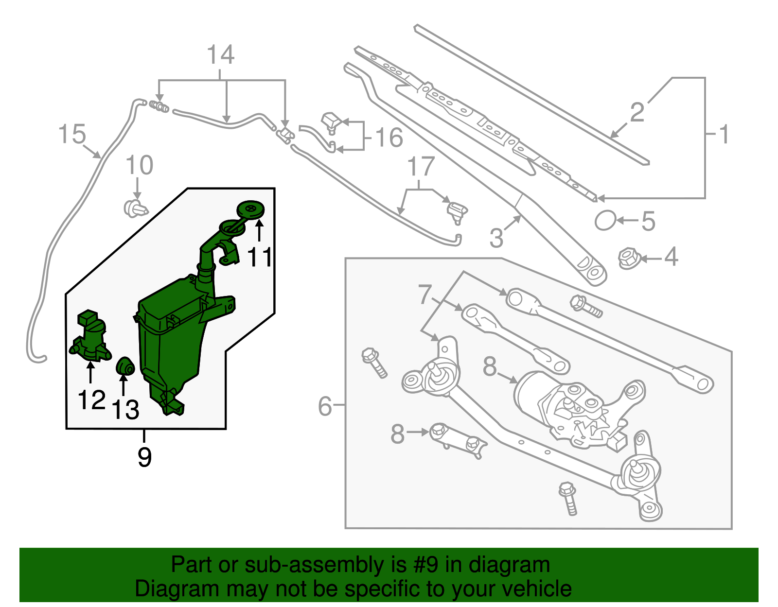 2011-2019 Nissan Versa Washer Reservoir 28910-3AF1A | Sullivan Brothers ...