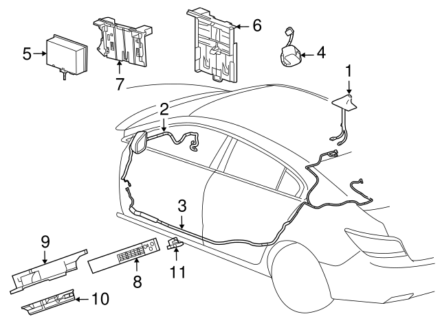 2016-2019 Buick Communication Interface Module Bracket 39019387 GM ...