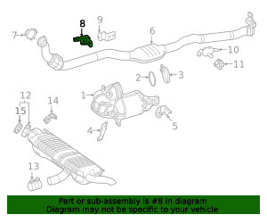 167-492-17-00 - Muffler & Pipe Front Bracket 2020-2024 Mercedes-Benz ...