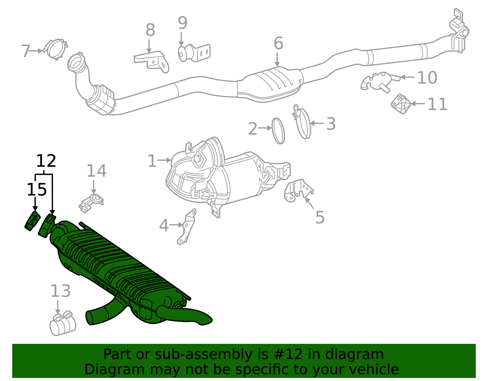 167-490-83-03 - Exhaust Muffler 2021-2024 Mercedes-Benz GLE 53 AMG ...