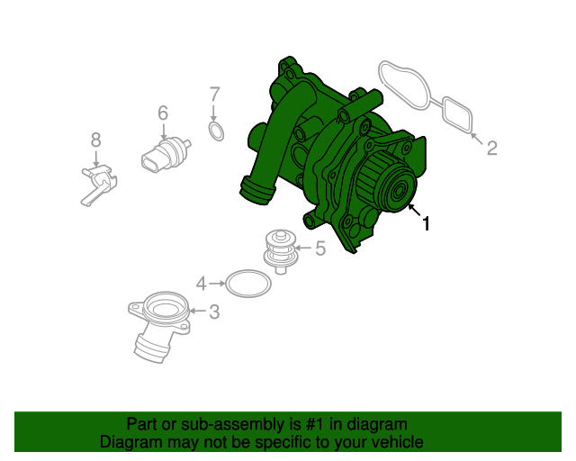 Engine Water Pump 06H-121-026-ED | AutoNationParts.com