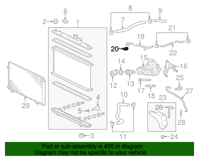 2009-2018 Toyota Engine Coolant Pipe Gasket 16258-36010 | Toyota Parts ...