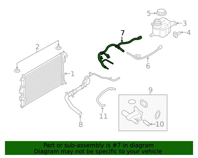 2020 Ford Explorer Overflow Hose L1MZ-8A365-AAD | TascaParts.com