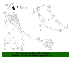 2011-2020 Mopar Exhaust Extension Pipe 68072213ad | TascaParts.com