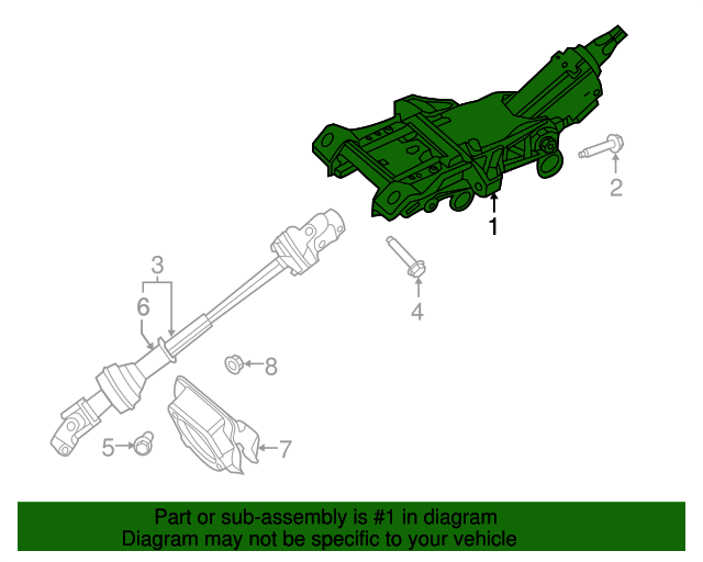 2013-2019 Ford Column Assembly DB5Z3C529Q | OEM Parts Online