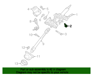 2011-2020 Mitsubishi Steering Column Upper Bolt MU000236 | QuirkParts