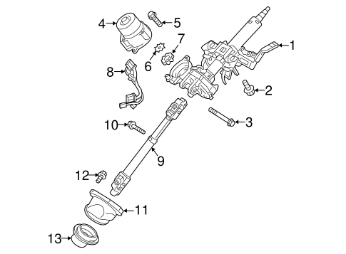 Steering Column Assembly for 2019 Mitsubishi Outlander | Factory ...