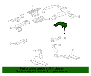 2017-2020 GMC Acadia Outlet Duct 84037794 | GMPartsDirect.com