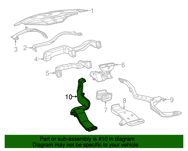2013-2020 Ram Rear Duct 68148788AA | TascaParts.com