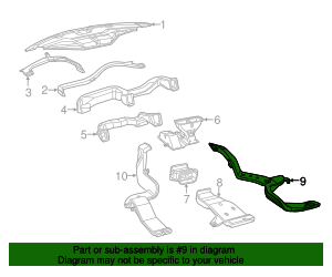 2013-2021 Ram Rear Duct 68148786AA | TascaParts.com