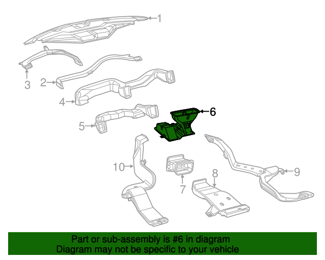 2009-2019 Mopar Floor Duct 68050673AA | TascaParts.com