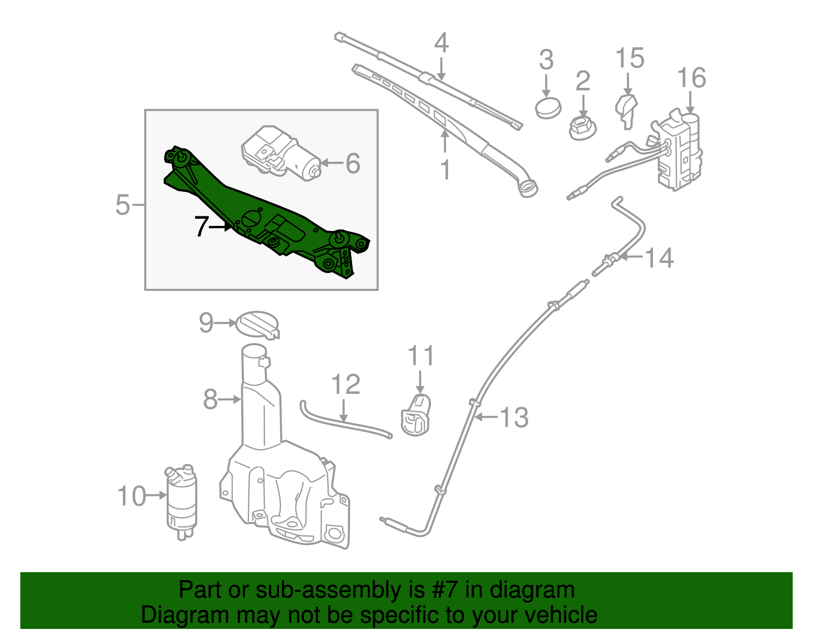 98120-3M000 - High-Quality Windshield Wiper Linkage for 2009-2014 ...