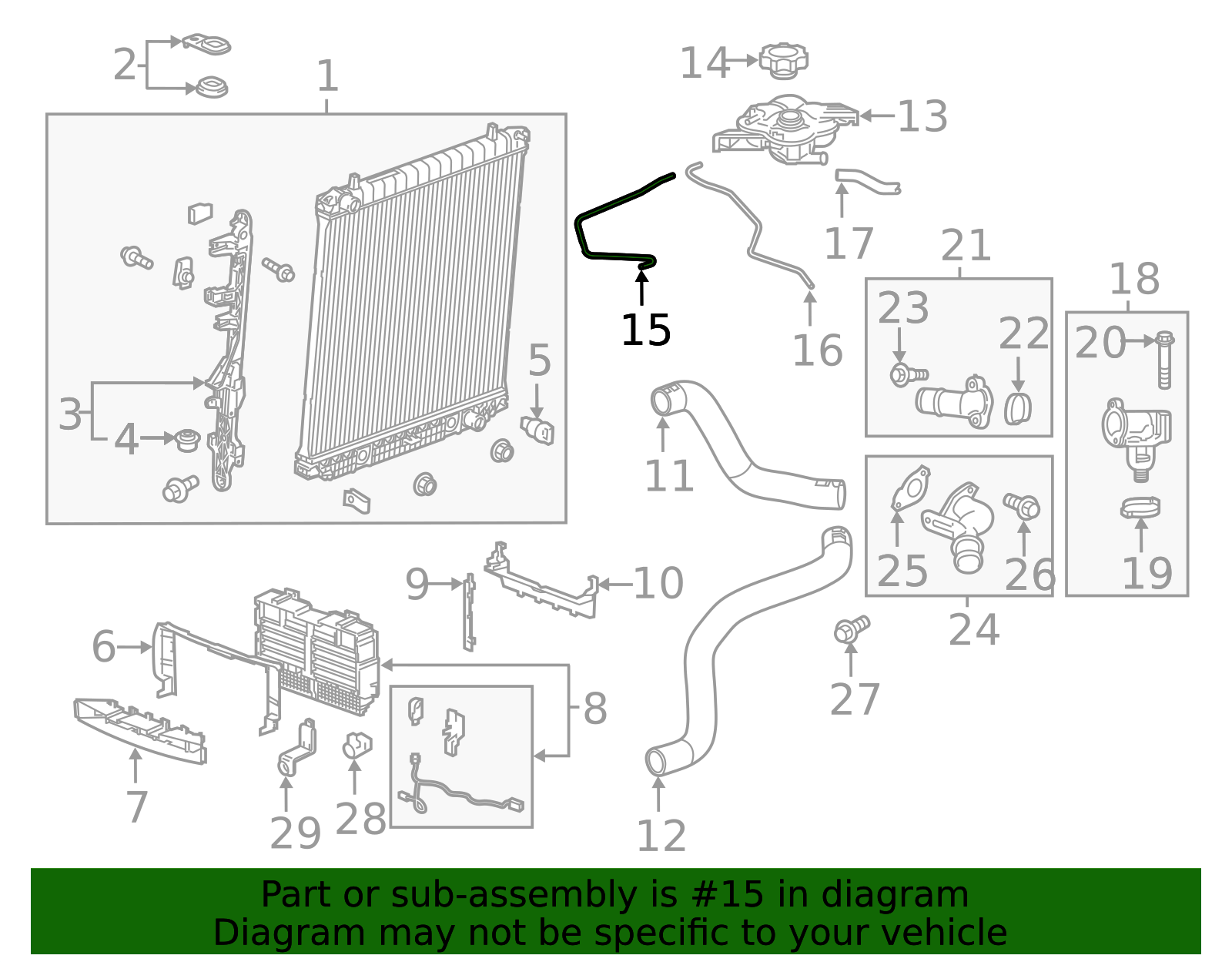 2015-2022 GM Radiator Vent Outlet Hose 84400325 | NewGMParts.com