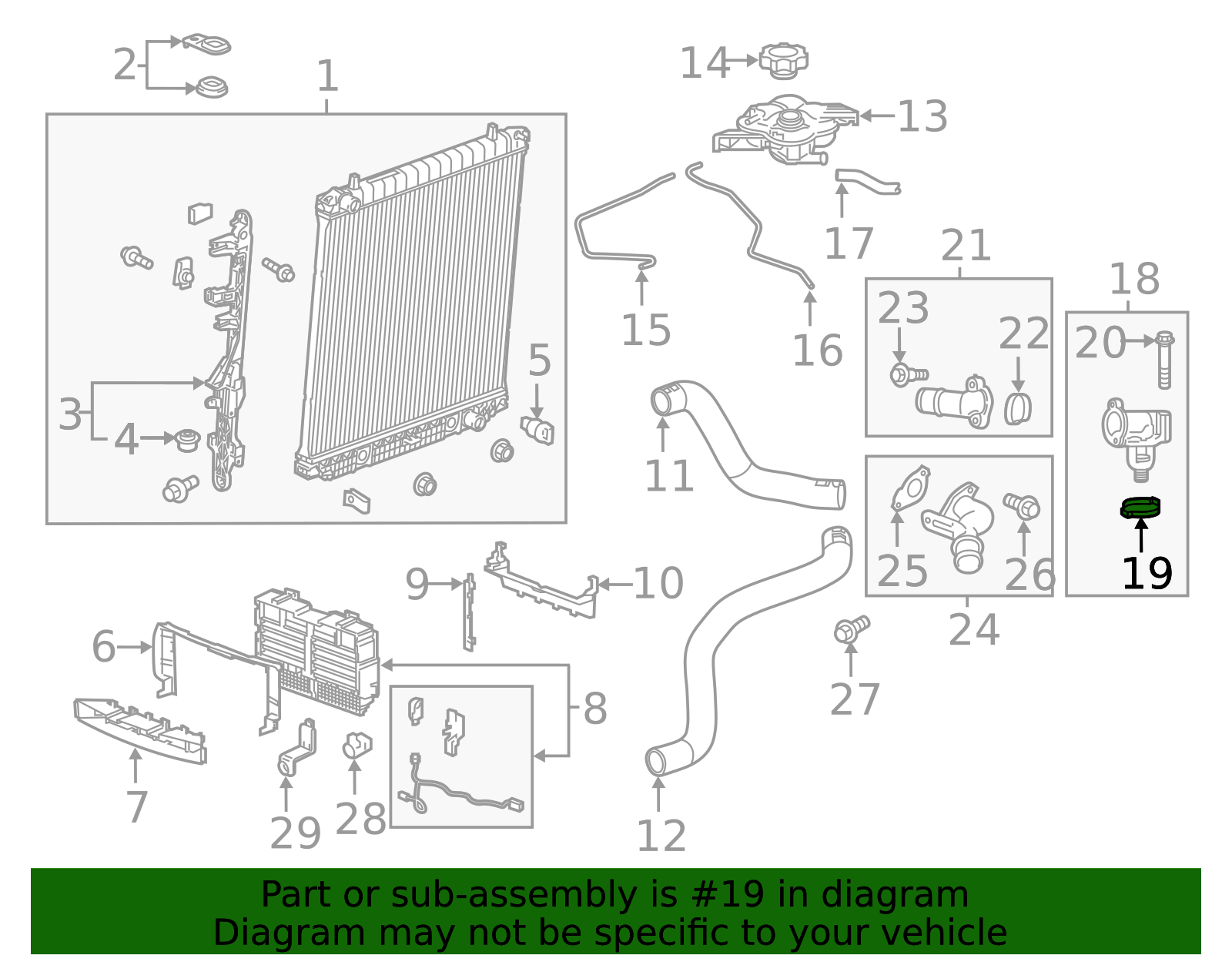 2014-2025 GM Engine Coolant Thermostat Housing Seal 12647181 GM ...