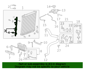 2015-2022 GM Passenger Side Radiator Lower Bracket 84235263 GM ...