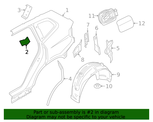 Genuine BMW 41-00-9-492-941 | Quarter Panel Backing Plate | FREE ...
