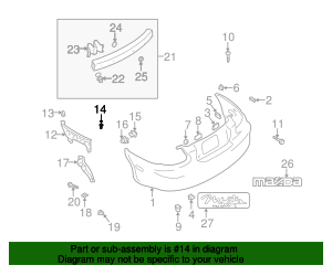 1995-2008 Mazda Bumper Cover Rivet 9025-73-205 | RealMazdaParts.com