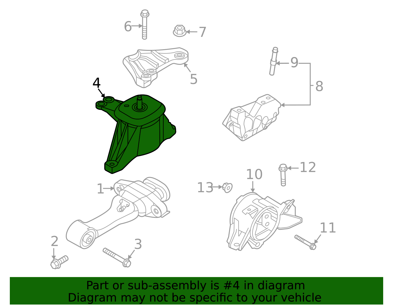 21810-N9540 - High-Quality Engine Mount for 2022-2024 Hyundai ...