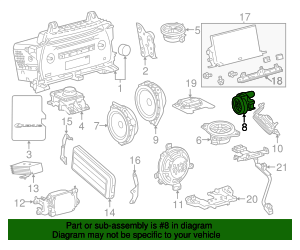 86160-78010 - Speaker 2015-2021 Lexus | AutoNationParts.com