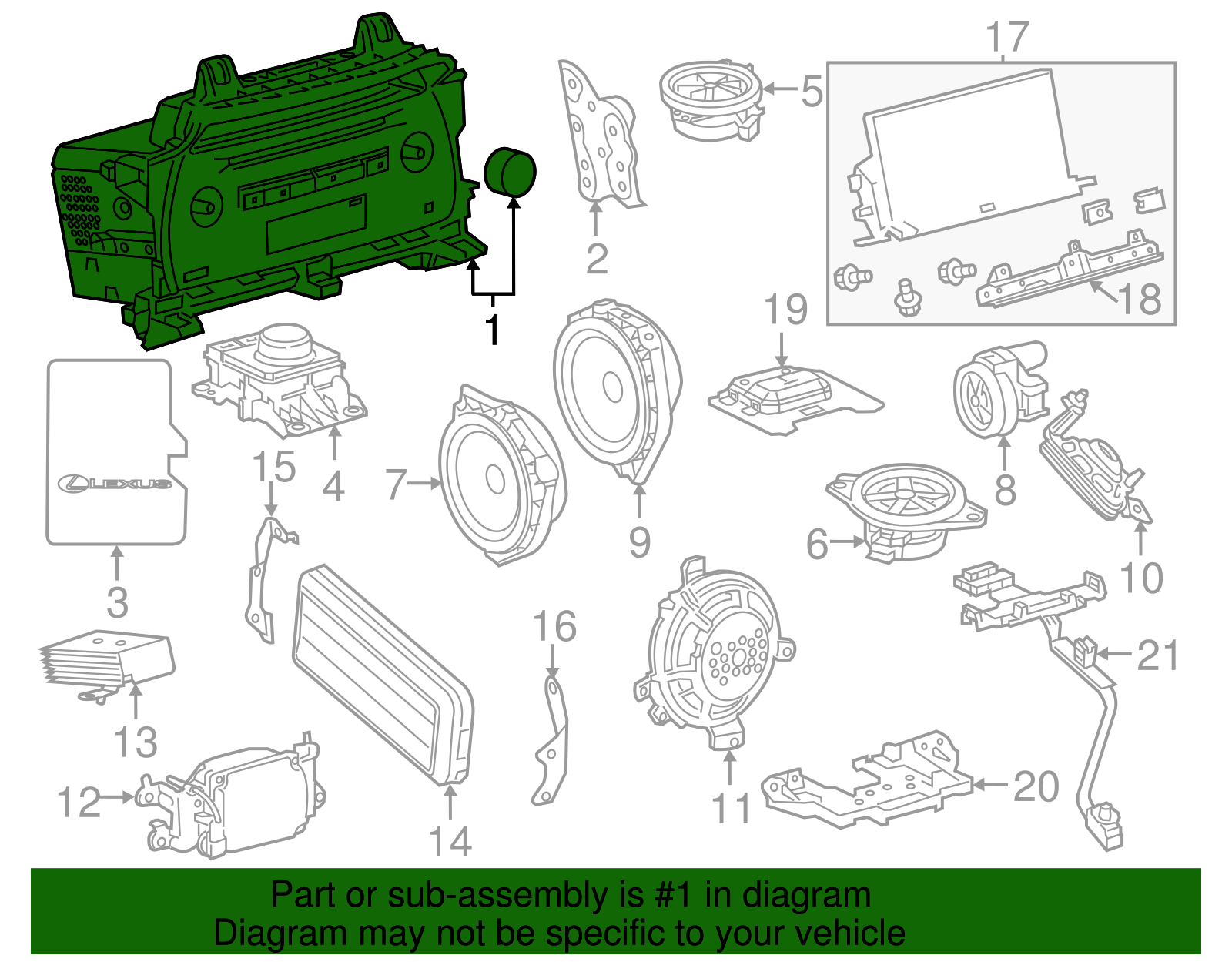 86120-78530 - Radio Control Unit 2019 Lexus | AutoNation Parts