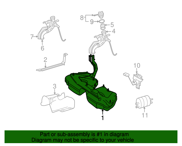 2004-2009 Mercedes-Benz Fuel Tank 209-470-18-01 | World Mercedes-Benz Parts