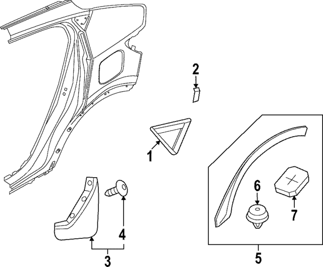 2022-2023 Volvo C40 Recharge Corner Trim 32368583 | TascaParts.com