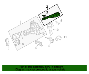 212-630-30-40-64 - Fender Rail 2010-2018 Mercedes-Benz ...