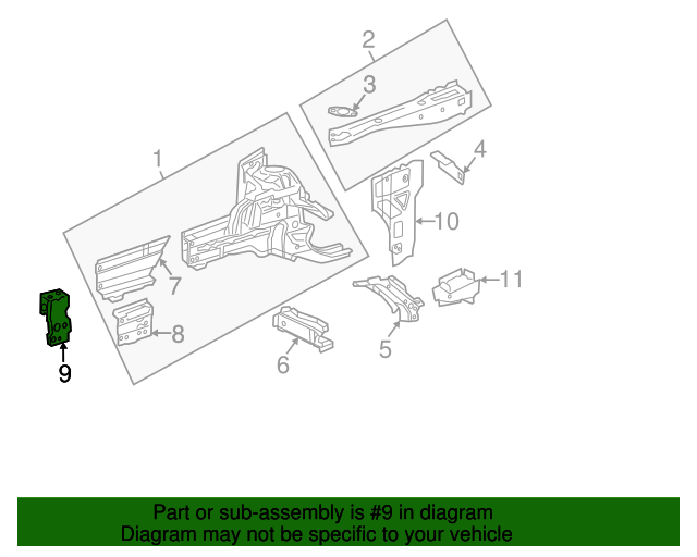 2010-2018 Mercedes-Benz Front Mount Bracket 212-620-05-14 | MB OEM Parts