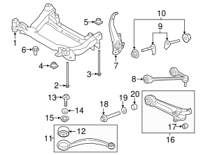2014-2021 Jaguar F-Type Rear Lower Control Arm Adjust Bolt T2R16697 ...