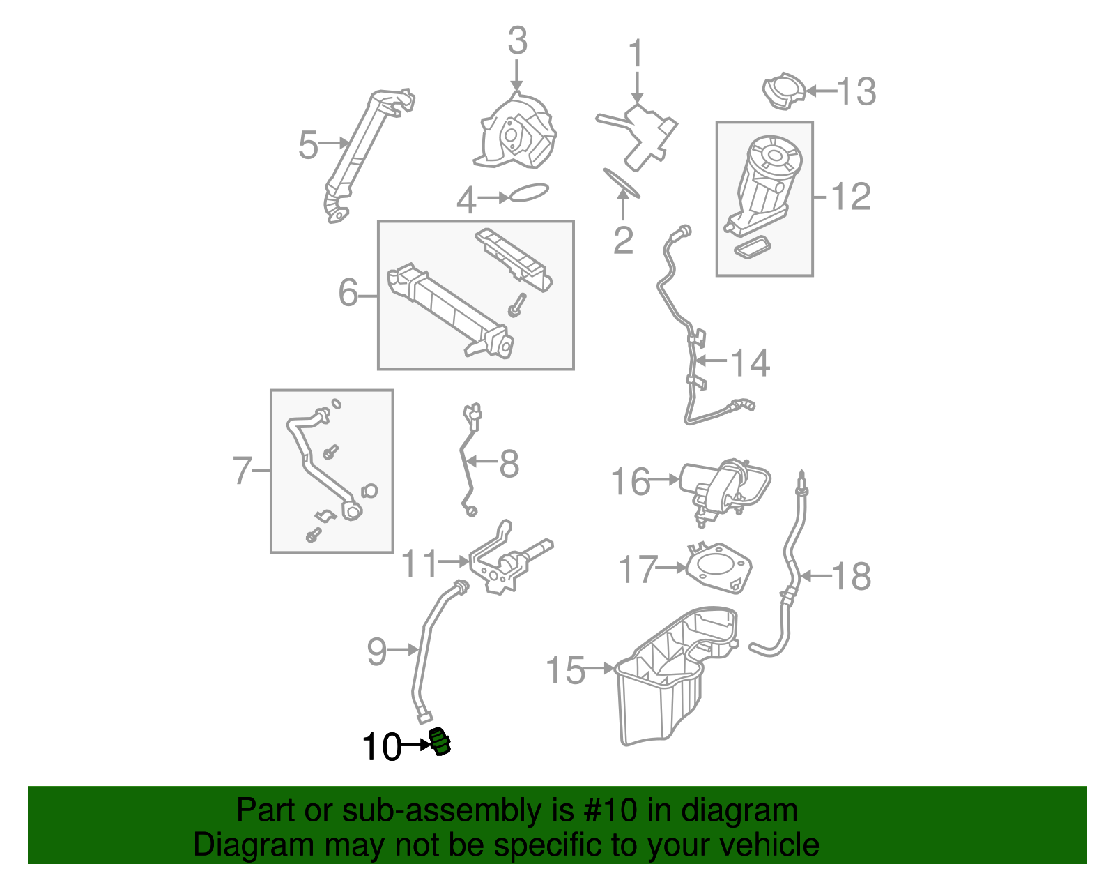 3C3Z-9F485-BA - Egr Tube Connector 2008-2010 Ford | Ford Parts Direct