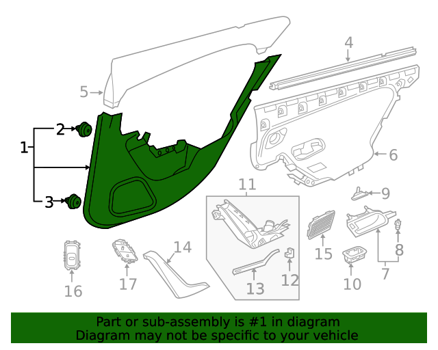 177-730-14-02-9051 - Door Trim Panel 2019-2021 Mercedes-Benz | Mercedes ...