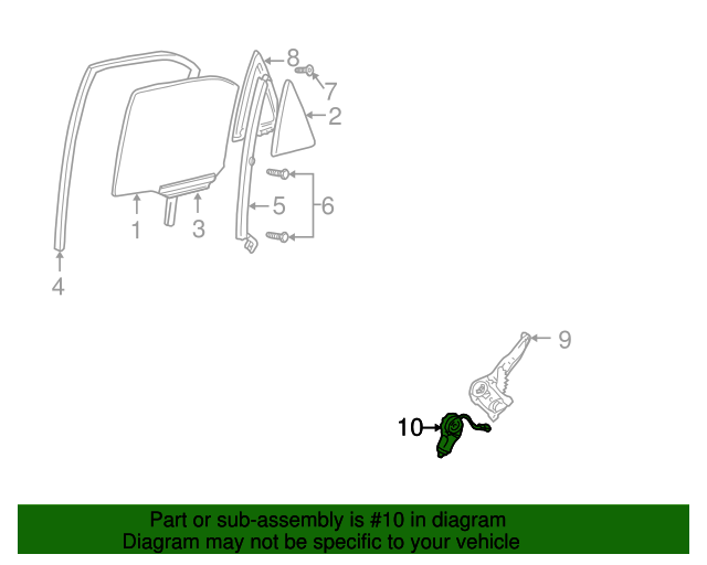 2002-2008 Toyota Window Motor 85710-AA050 | Toyota Parts