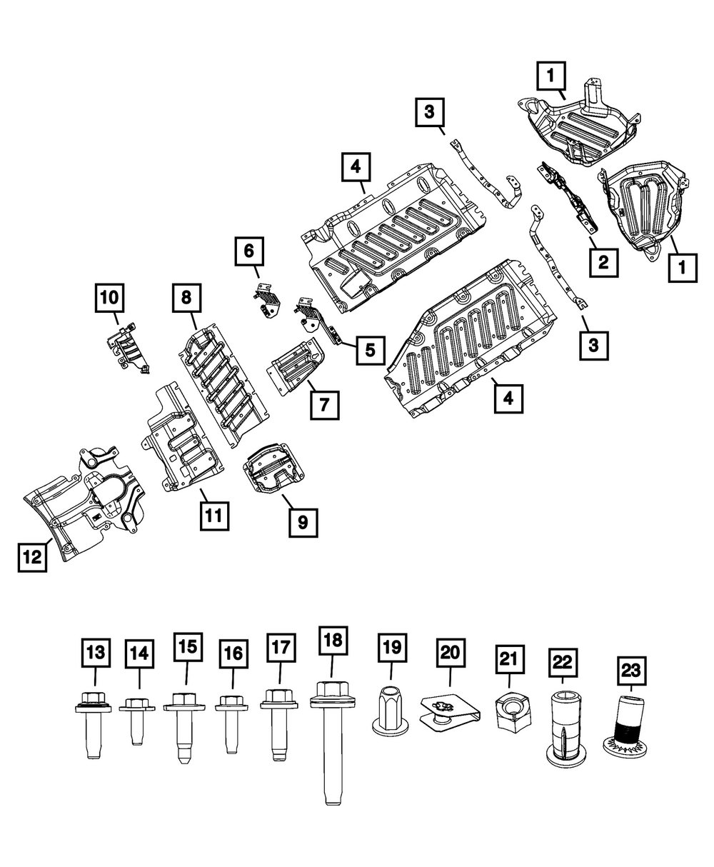 2022-2025 Jeep Grand Cherokee Underbody Skid Plate, Left 68375428AD ...