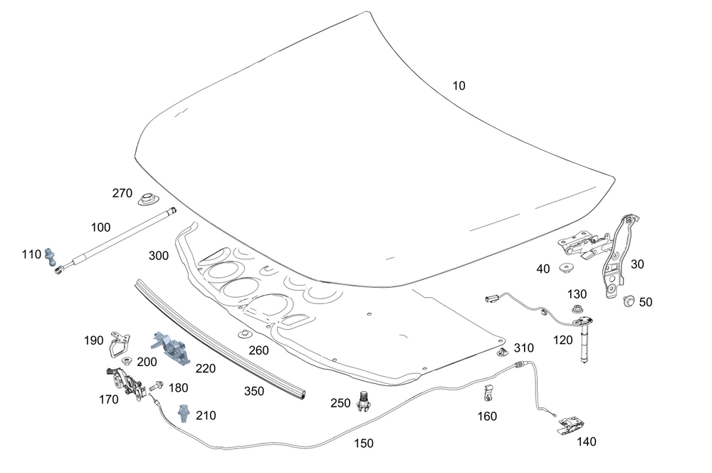 177-880-18-00 - Hood 1954-2022 Mercedes-Benz | Mercedes-Benz USA Parts
