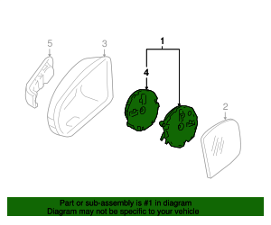 164-810-27-93 - Mirror Assembly - Left 2008-2010 Mercedes-Benz ...