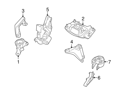 Engine & Trans Mounting for 2010 Volvo S40 | Genuine Volvo Replacement ...
