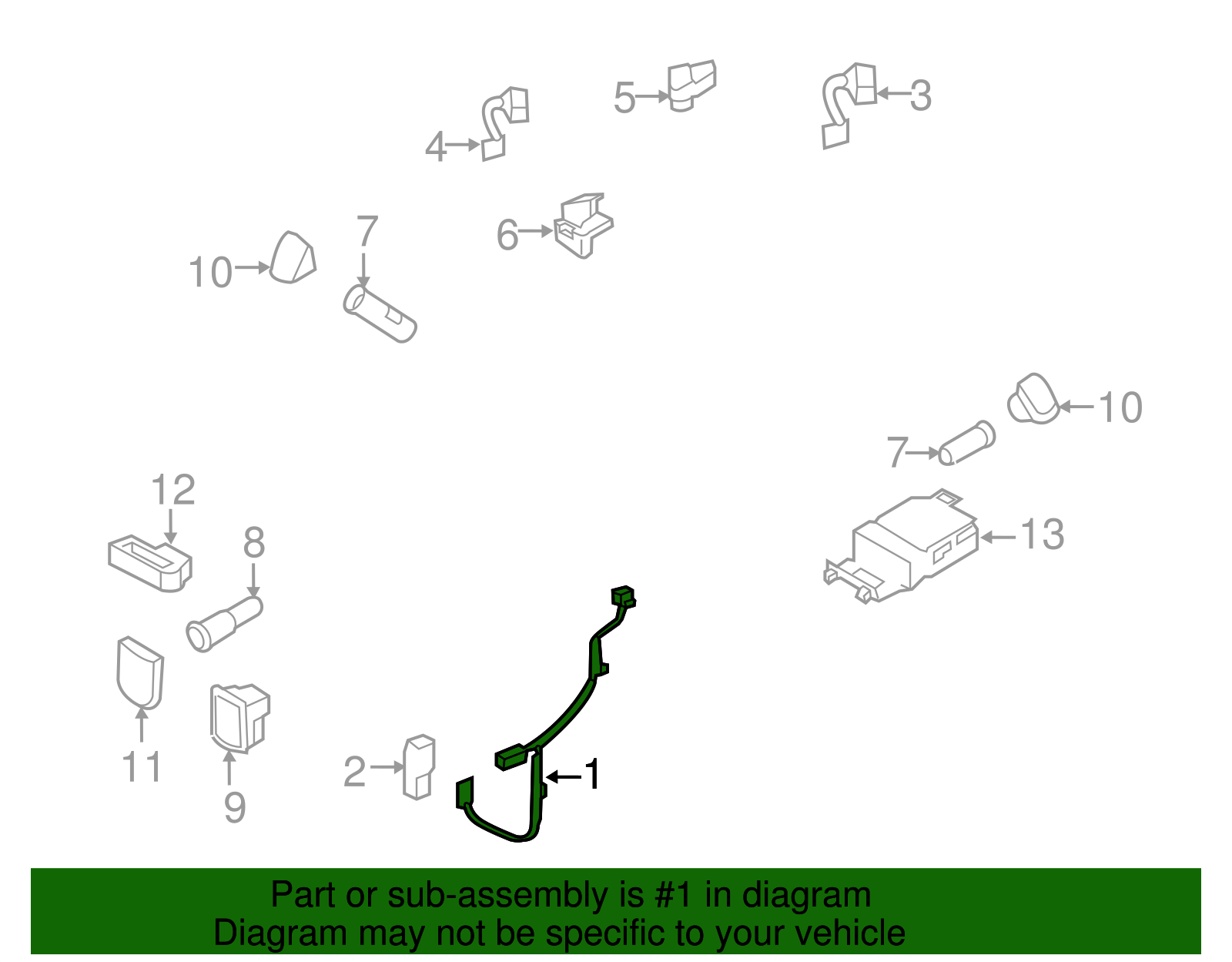 2015-2024 Ford Edge Wire Harness F2GZ-14A318-B | QuirkParts
