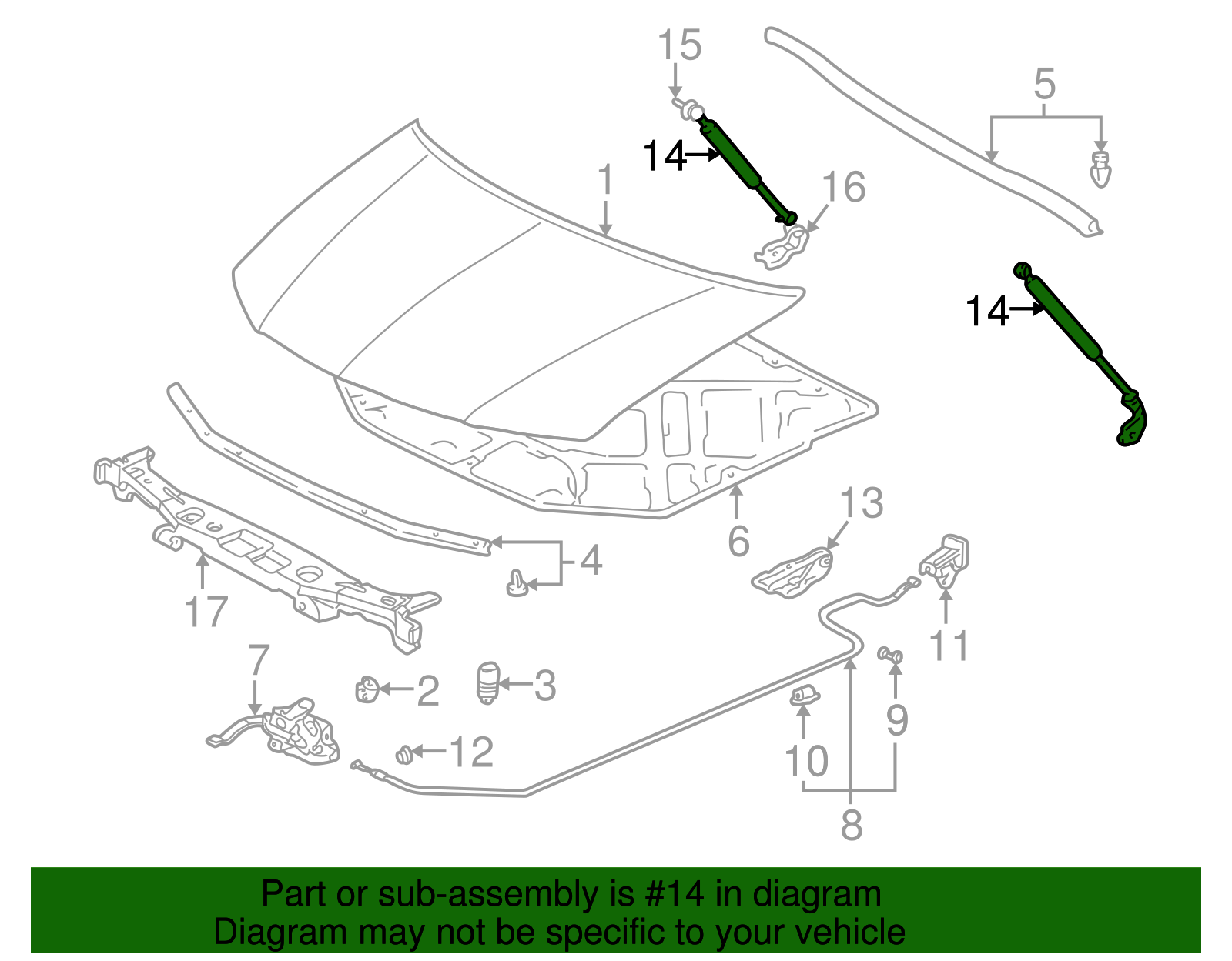 74145-S3V-A01 - 2001-2006 Acura MDX - Stay Assembly, Hood Opener | All ...