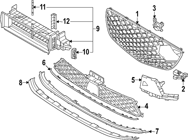 2023-2024 Genesis Electrified GV70 Lower Grille 86531-DS000-DKM ...