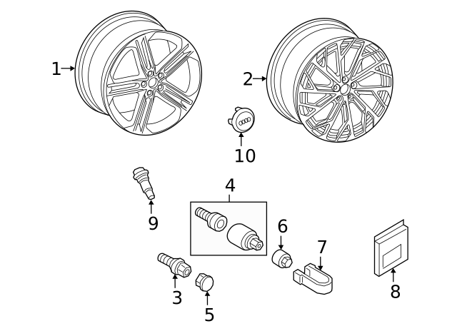 2020-2021 Audi Wheel, Alloy 4N0-601-025-AA | AUDI HENDERSON