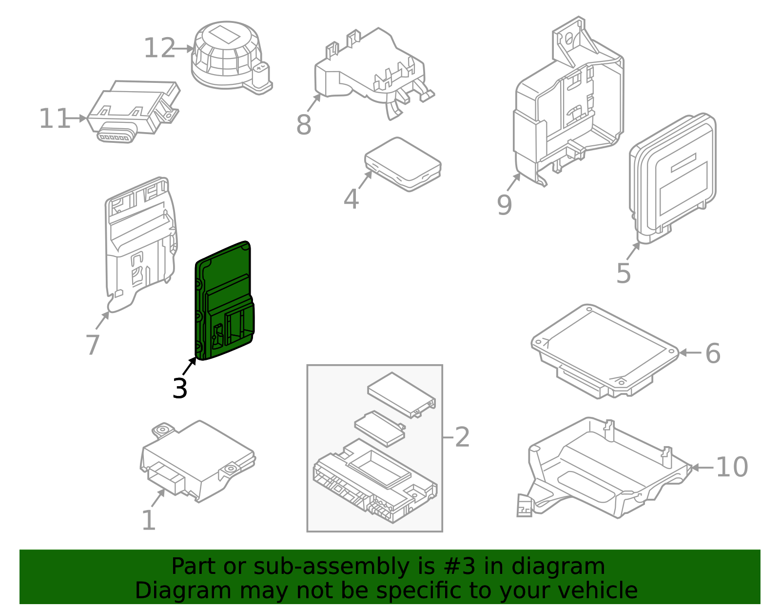 2018-2024 Audi Control Module 8W1-907-063-BN | TascaParts.com