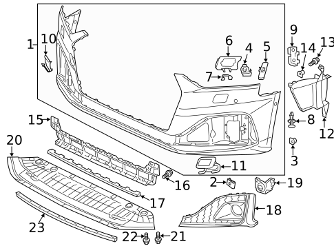 Bumper & Components - Front for 2022 Audi A5 Quattro | getAudiparts.com