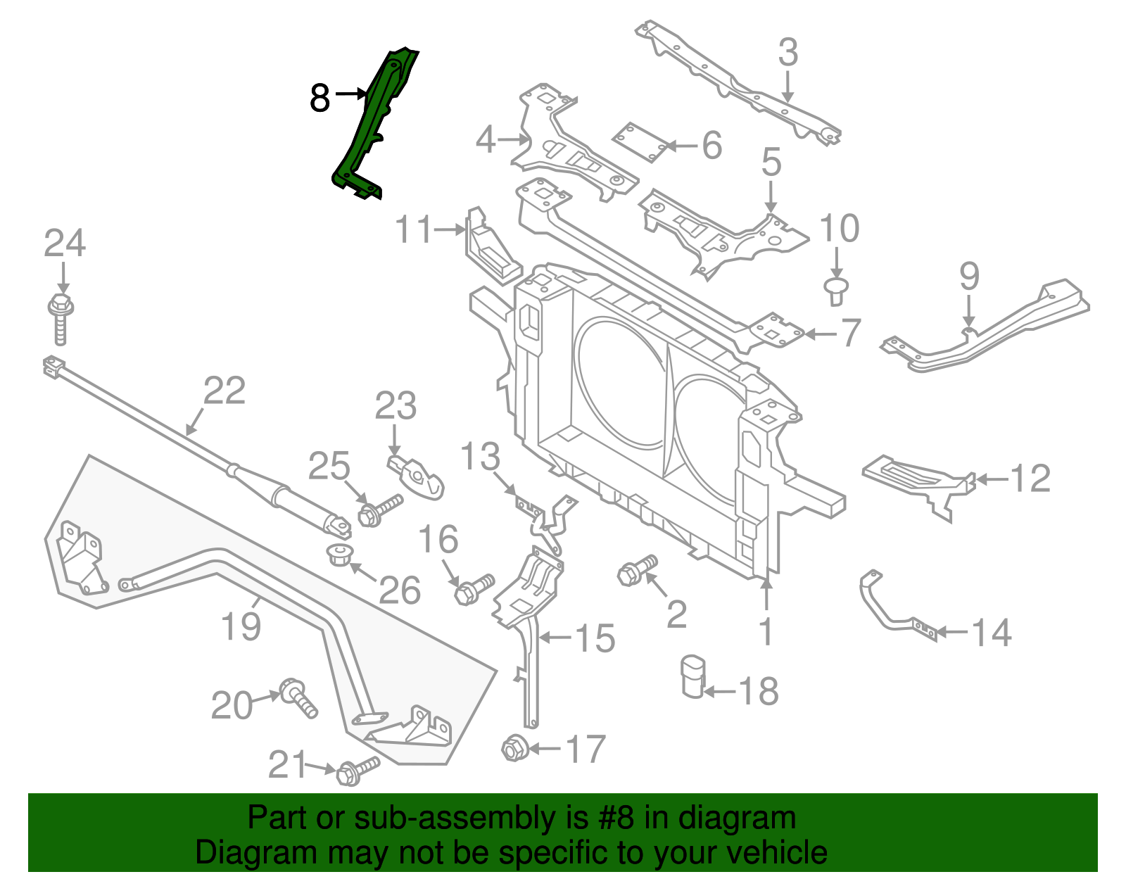 2009-2020 Nissan 370Z Side Support 62520-1EA0A | Temecula Nissan Parts