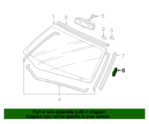 2002-2005 Honda Civic Windshield Molding Clip 91519-S6A-003 | OEM Parts ...
