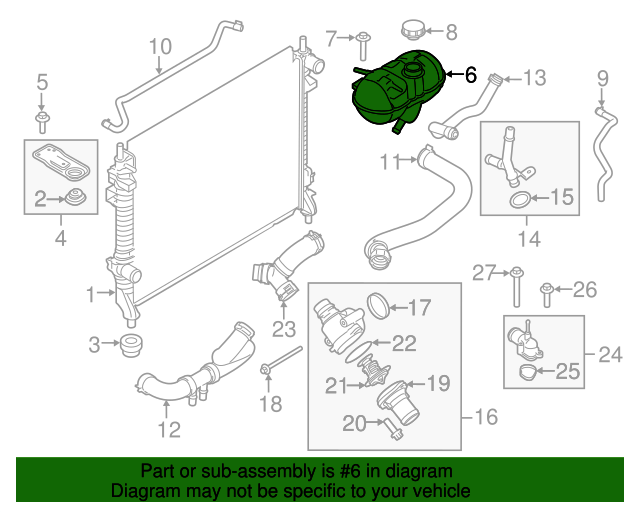 2015-2023 Ford Mustang Expansion Tank FR3Z-8A080-A | GetOEMParts.com