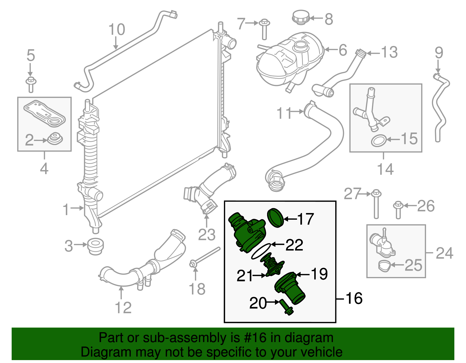 2011-2024 Ford Mustang Thermostat Housing BR3Z-8A586-N | OEM Parts Online