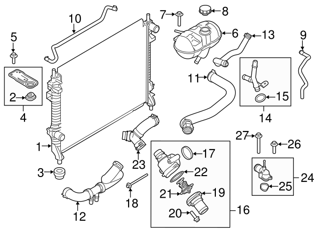 2010-2023 Ford Engine Coolant Pipe O-Ring AC3Z-8527-A | OEM Parts Online