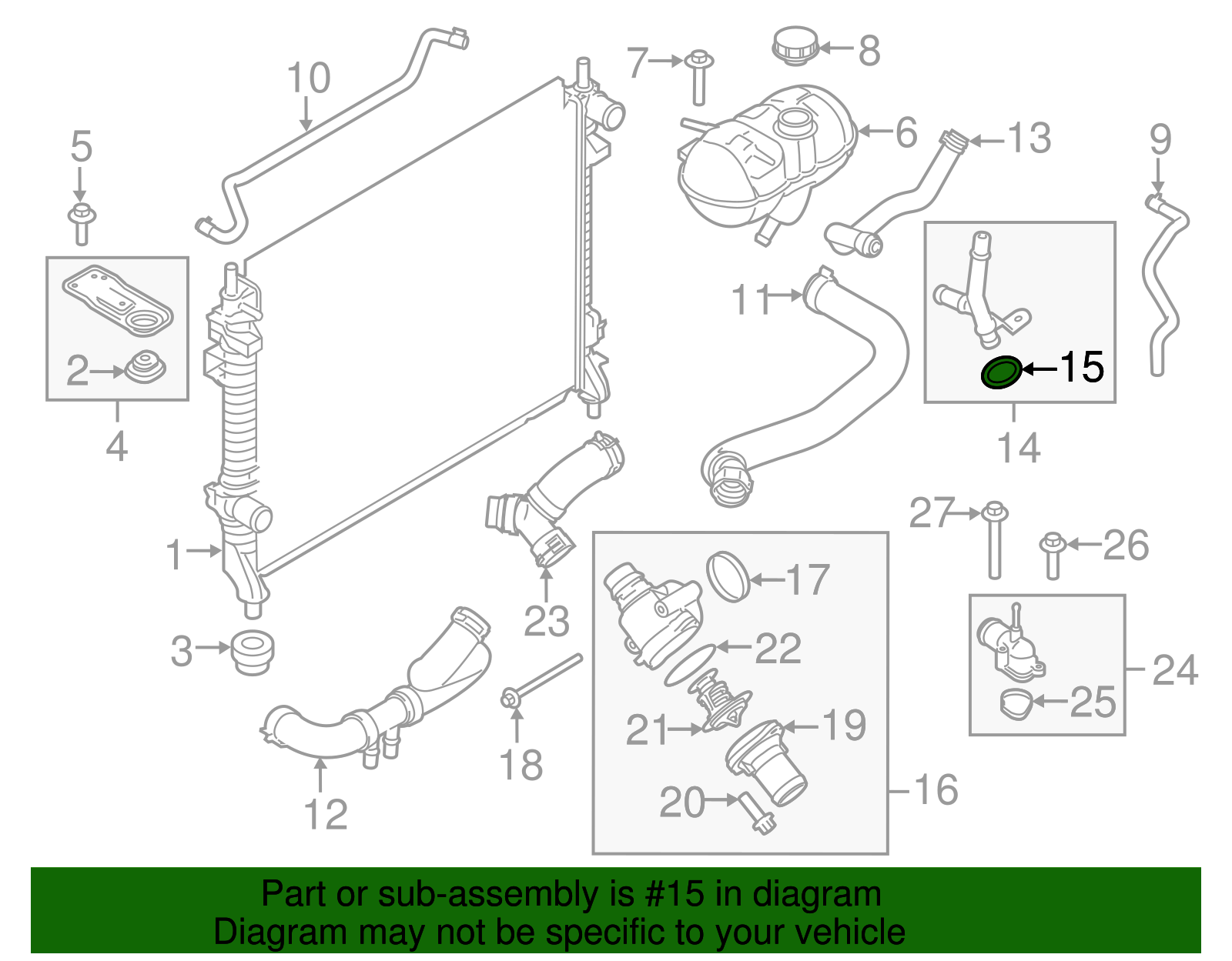 2010-2025 Ford Engine Coolant Pipe O-Ring AC3Z-8527-A | Ford OEM Parts ...