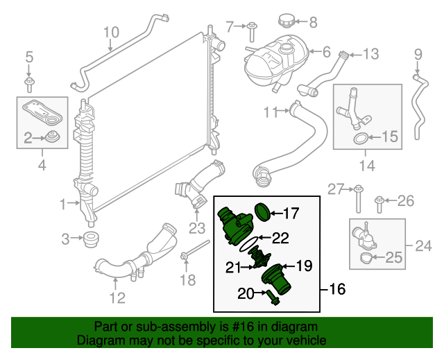 2011-2024 Ford Mustang Thermostat Housing BR3Z-8A586-N | TascaParts.com