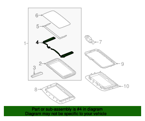 000-780-01-75 - Sunroof Guide Jaw 2010-2018 Mercedes-Benz | Mercedes ...